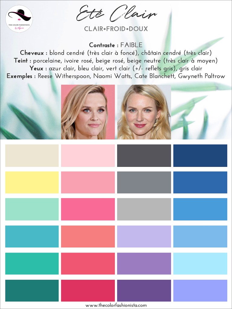 Colorimétrie 12 saisons : es-tu une femme Été Clair ? – The Color ...