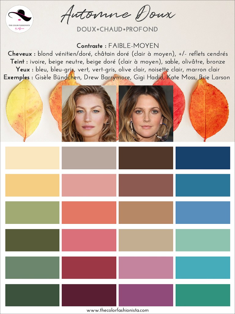 Colorimétrie 12 saisons : es-tu une femme Automne Doux ? – The Color ...