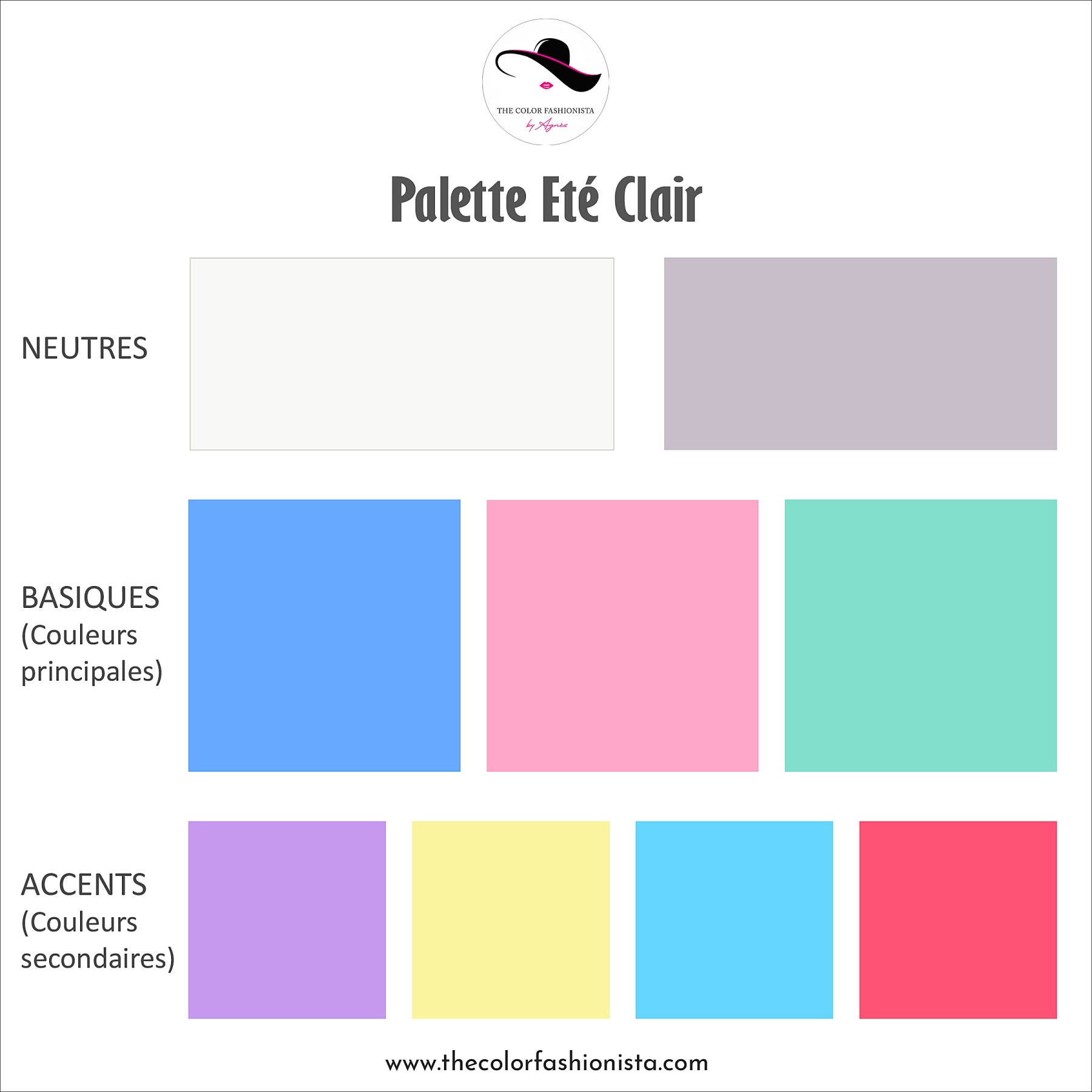 Colorimétrie 12 saisons : es-tu une femme Été Clair ? – The Color ...