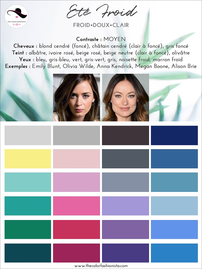 Colorimétrie 12 saisons : es-tu une femme Été Froid ? – The Color ...