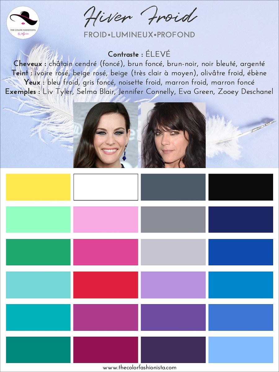 Colorimétrie 12 saisons : es-tu une femme Hiver Froid ? – The Color ...