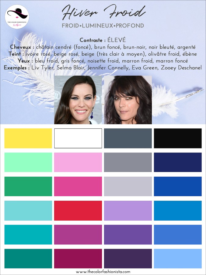 Colorimétrie 12 saisons : es-tu une femme Hiver Froid ? – The Color ...
